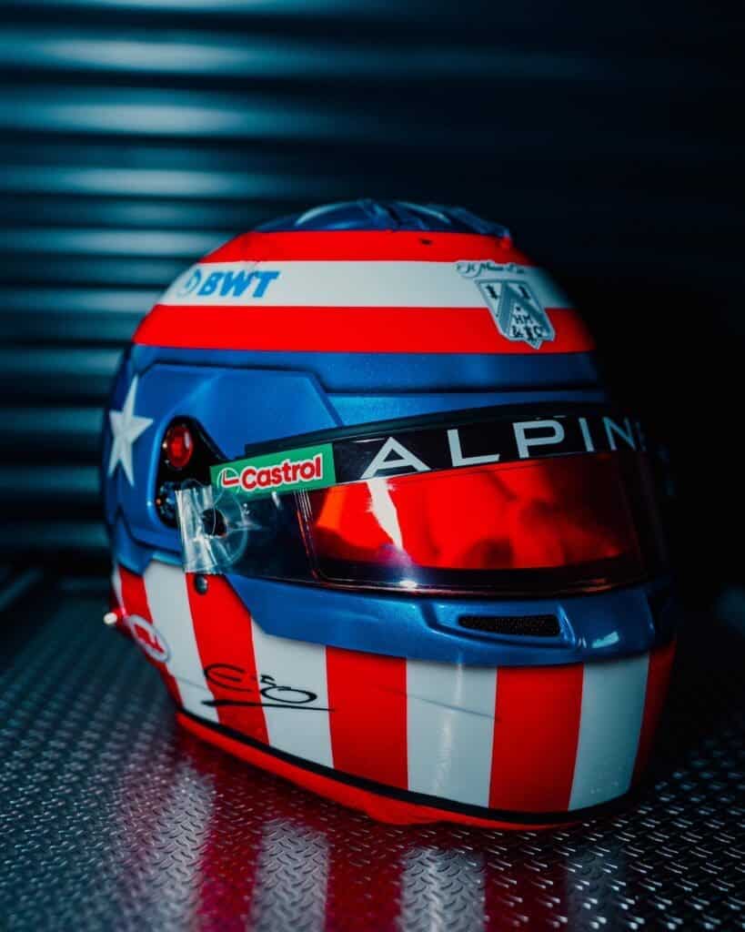 Esteban Ocon will take to the track with a helmet dedicated to Captain ...